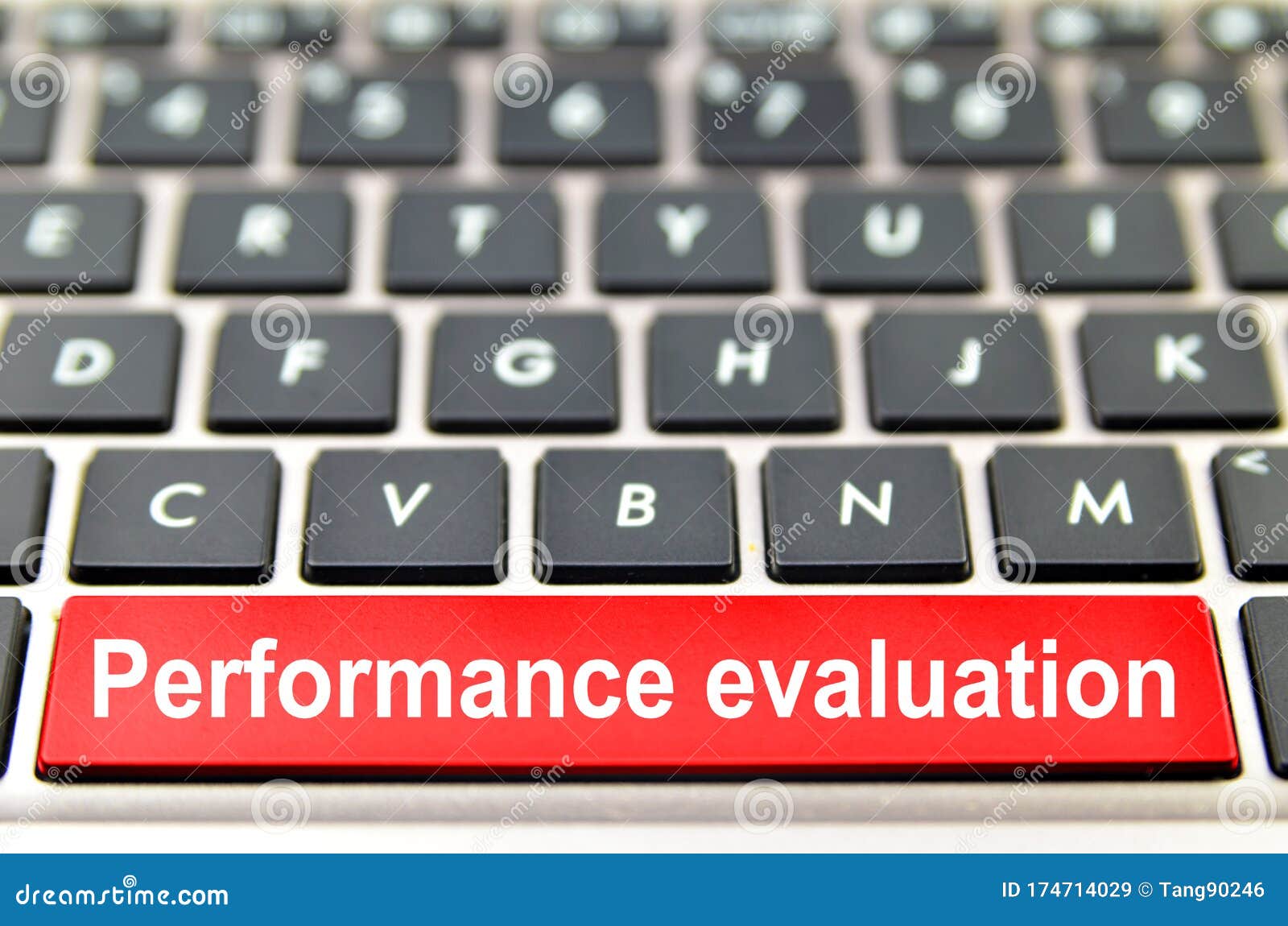Performance Evaluation Word on Computer Space Bar Stock Illustration ...