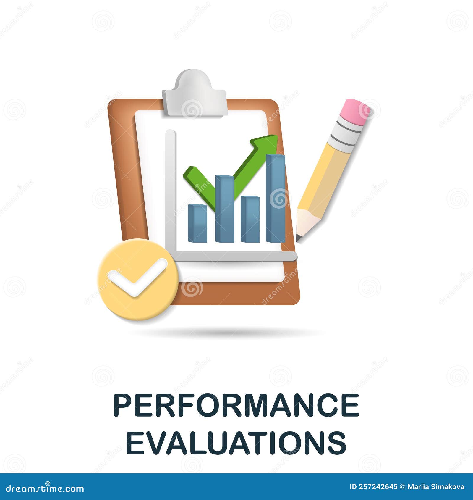 Performance Evaluations Icon 3d Illustration From Corporate