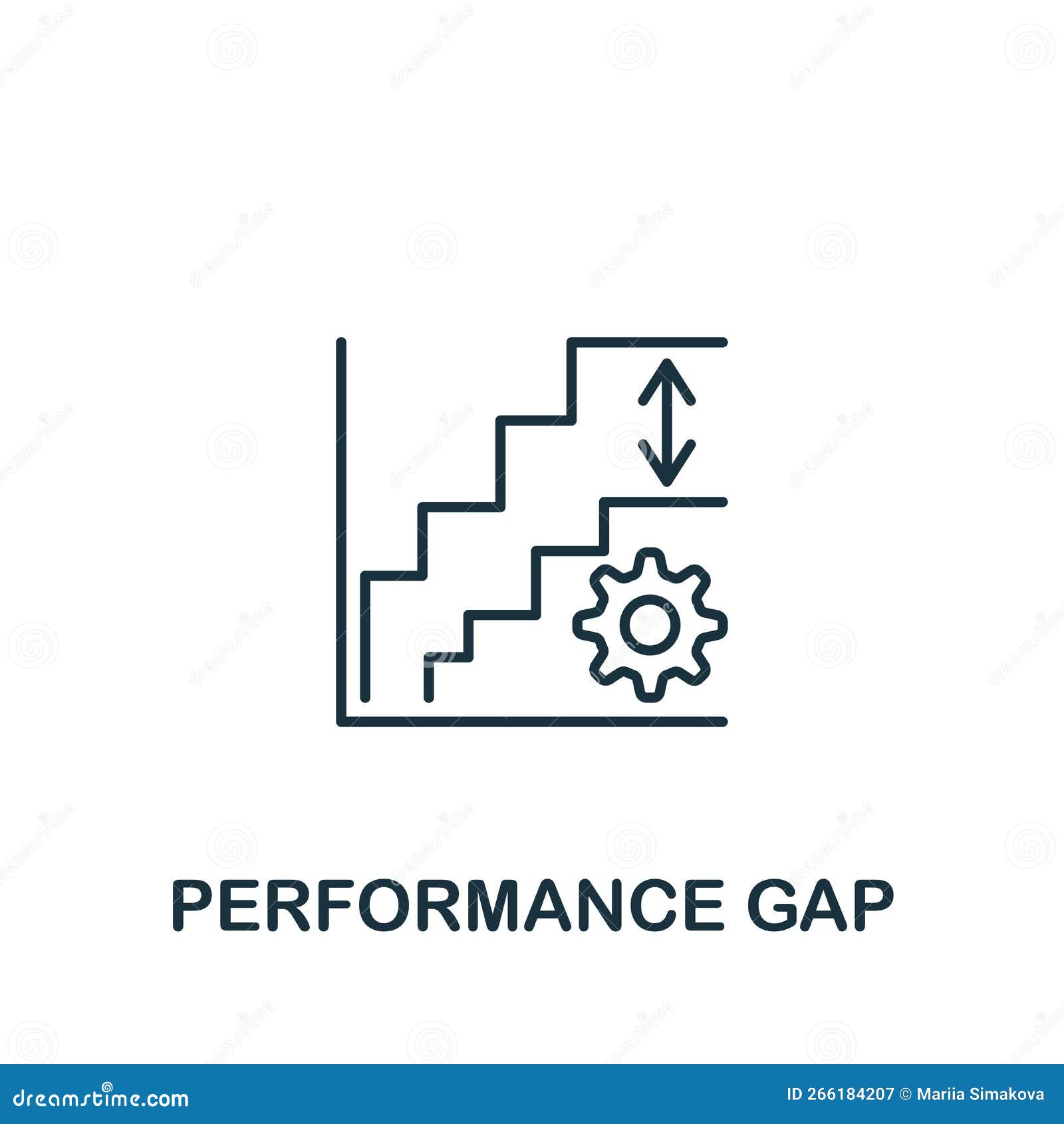 Performance Gap Icon. Monochrome Simple Talent Development Icon for ...