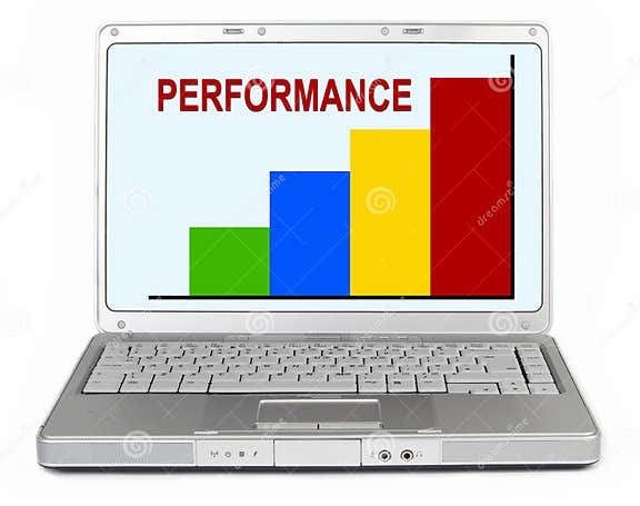 Performance graph laptop stock image. Image of achieve - 1306313