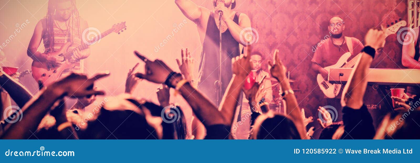 Performance Group Performing on Stage Stock Photo - Image of enjoying ...