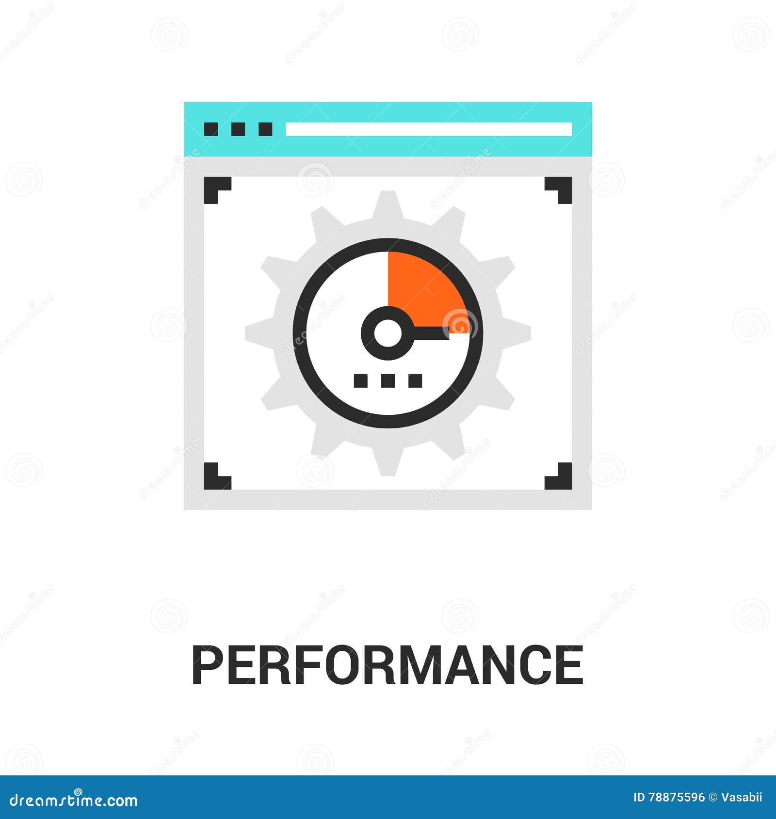 Performance icon concept stock vector. Illustration of building - 78875596