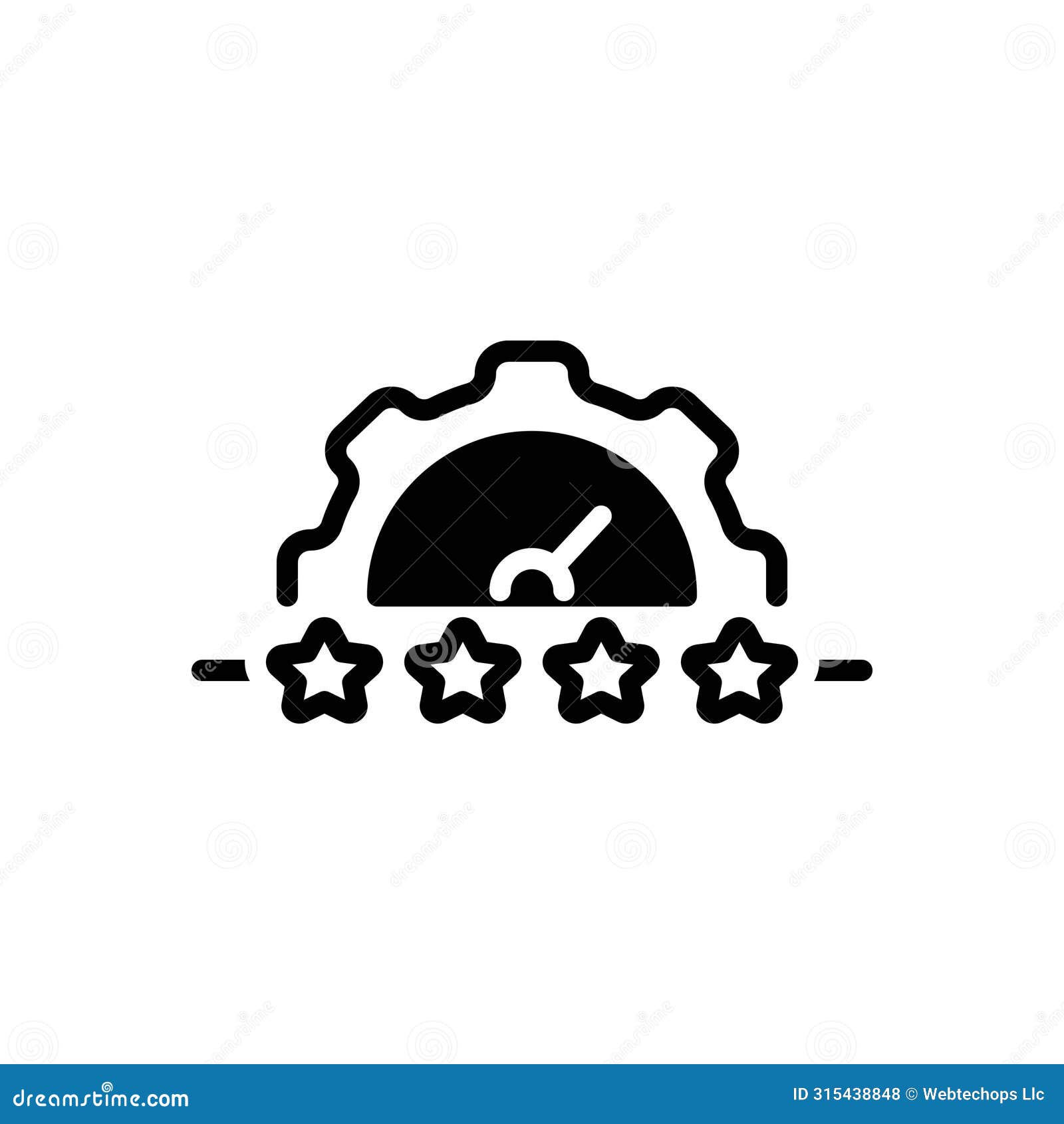 Black Solid Icon for Performance, Rating and Measurement Stock ...