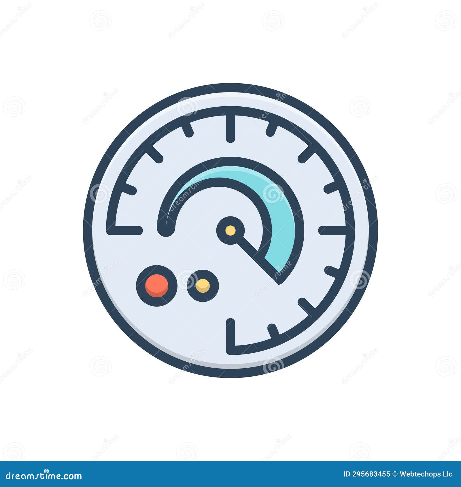 Color Illustration Icon for Performance, Speedometer and Faster Stock ...