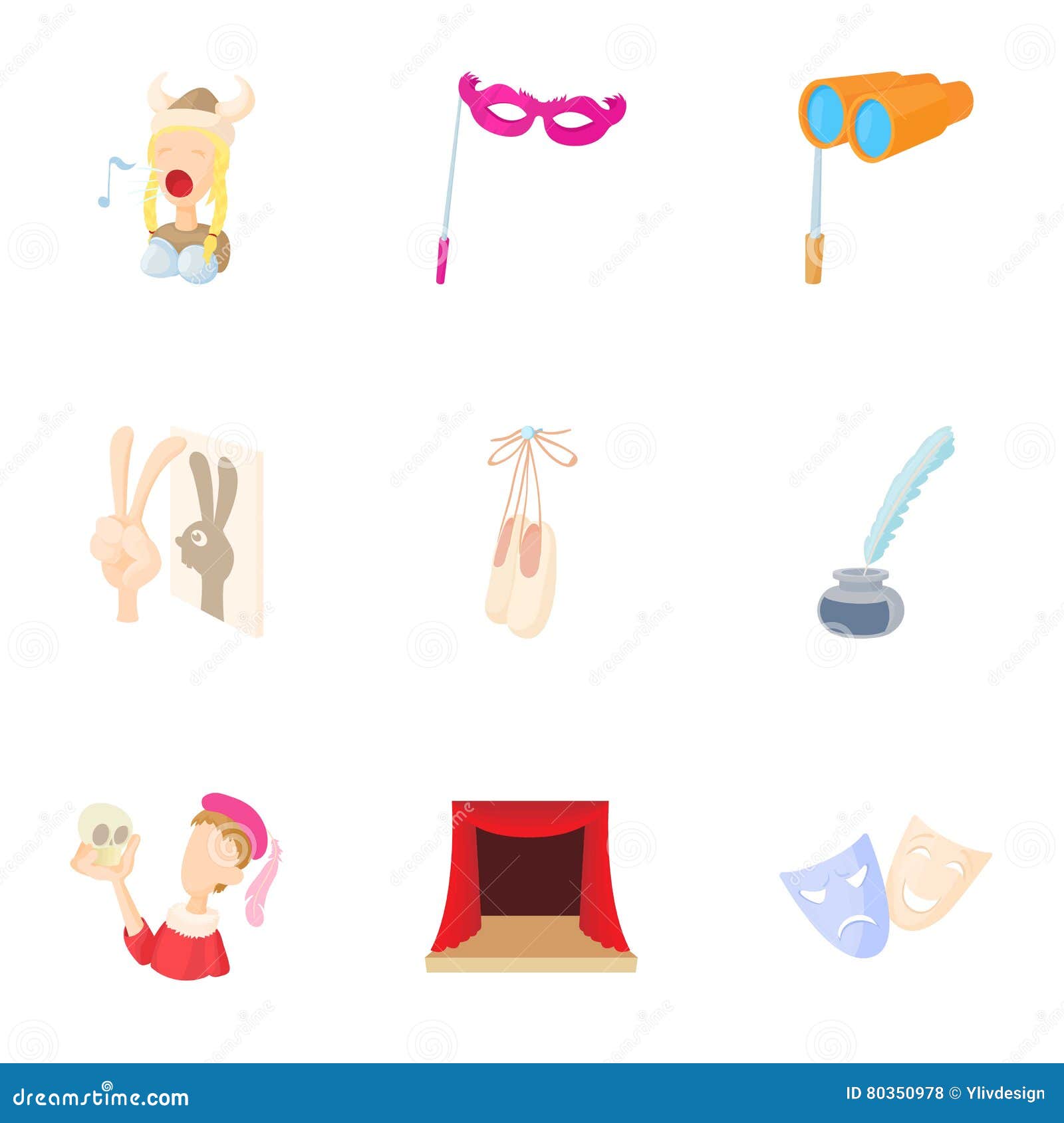 Performance Icons Set, Cartoon Style Stock Vector - Illustration of ...