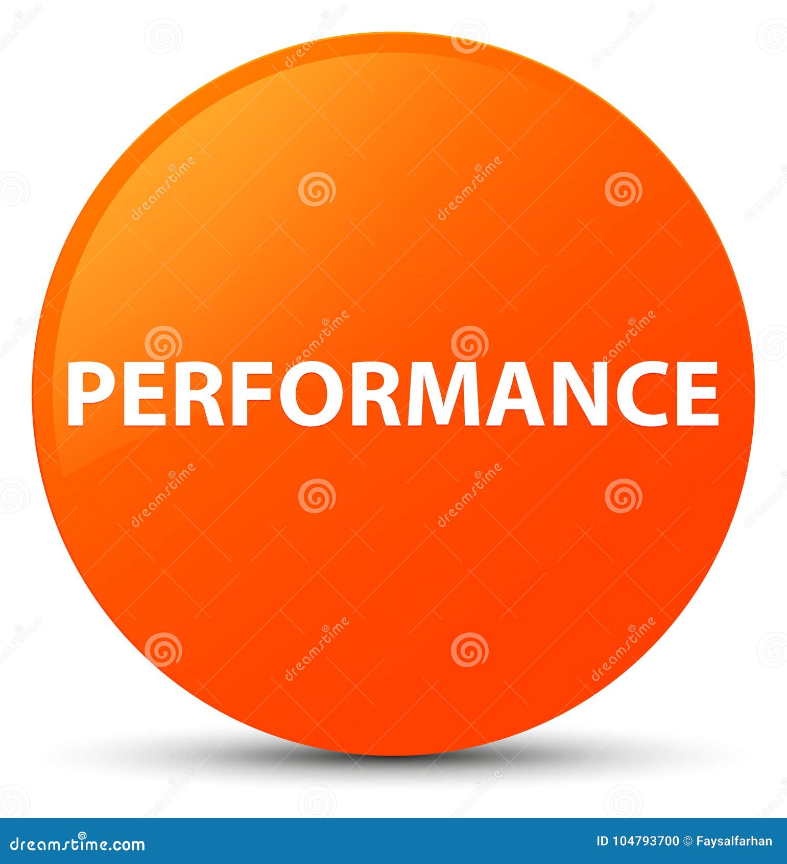 Performance Orange Round Button Stock Illustration - Illustration of ...