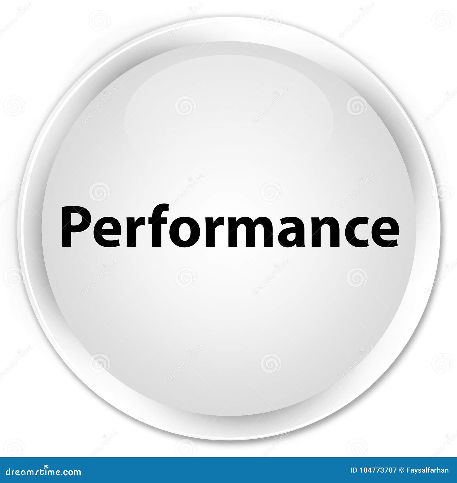 Performance Premium White Round Button Stock Illustration ...