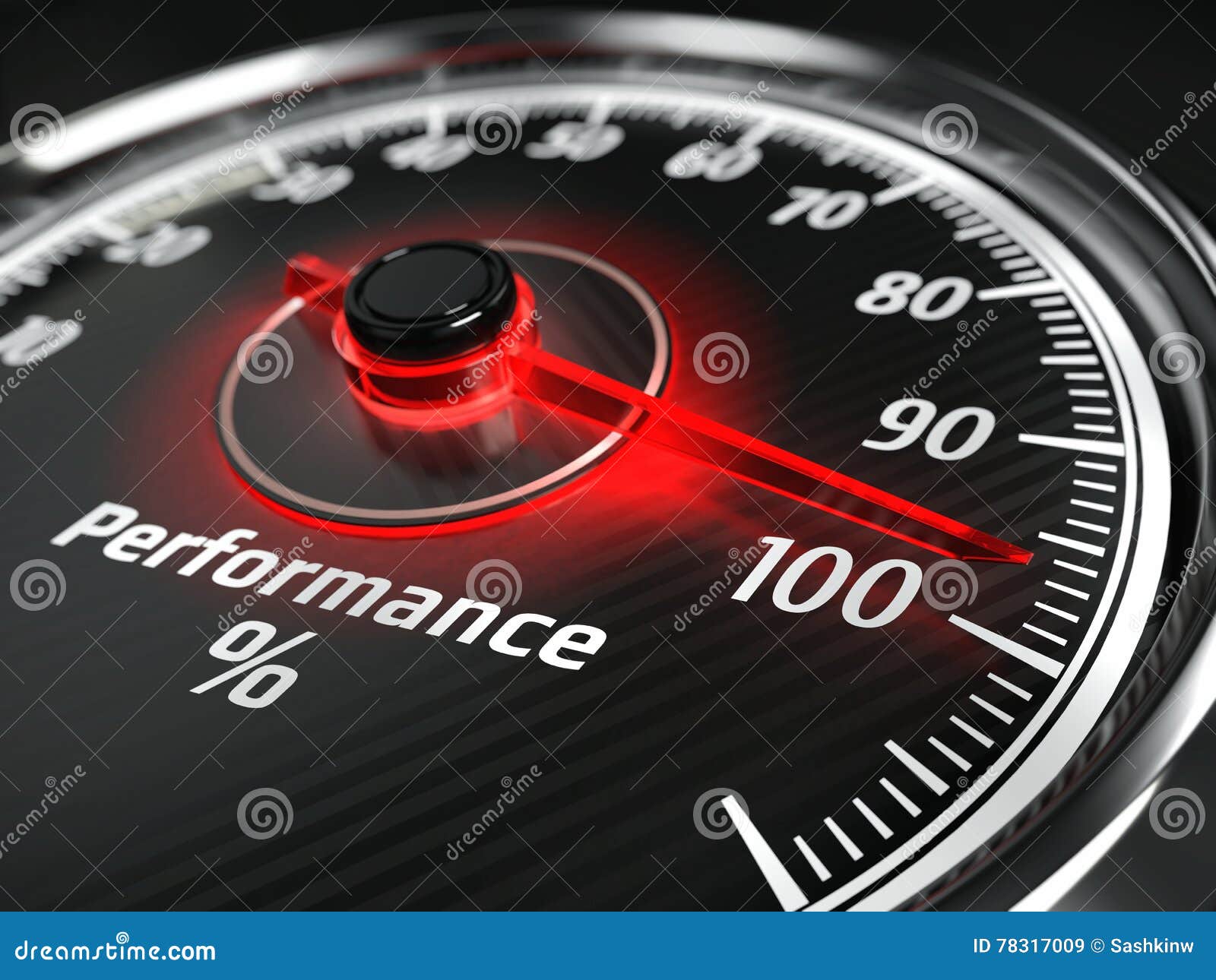 Performance Level Meter with Arrow on 100 Stock Illustration ...