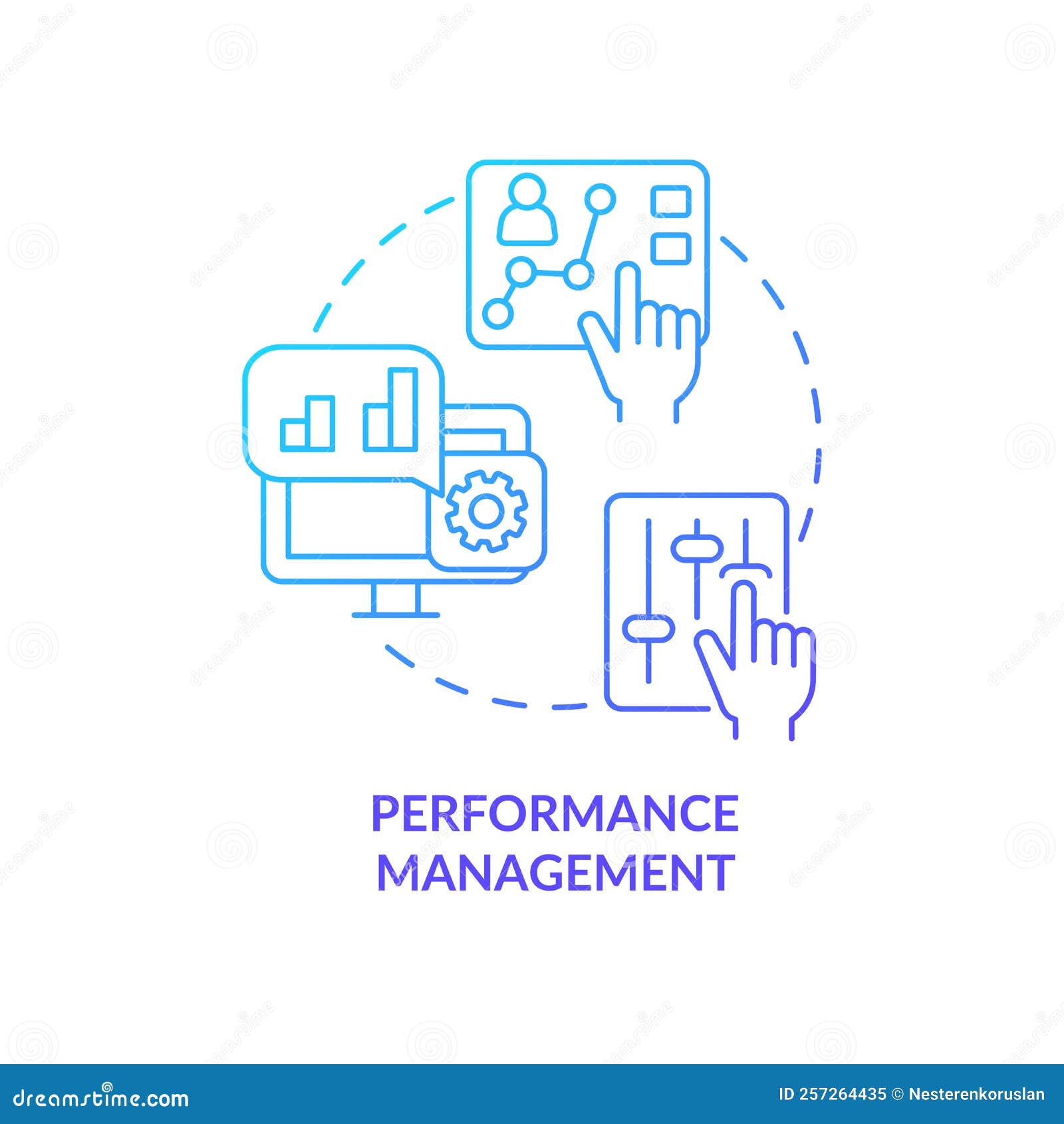 Performance Management Blue Gradient Concept Icon Stock Vector ... Performance Management Blue Gradient Concept Icon Stock Vector ...