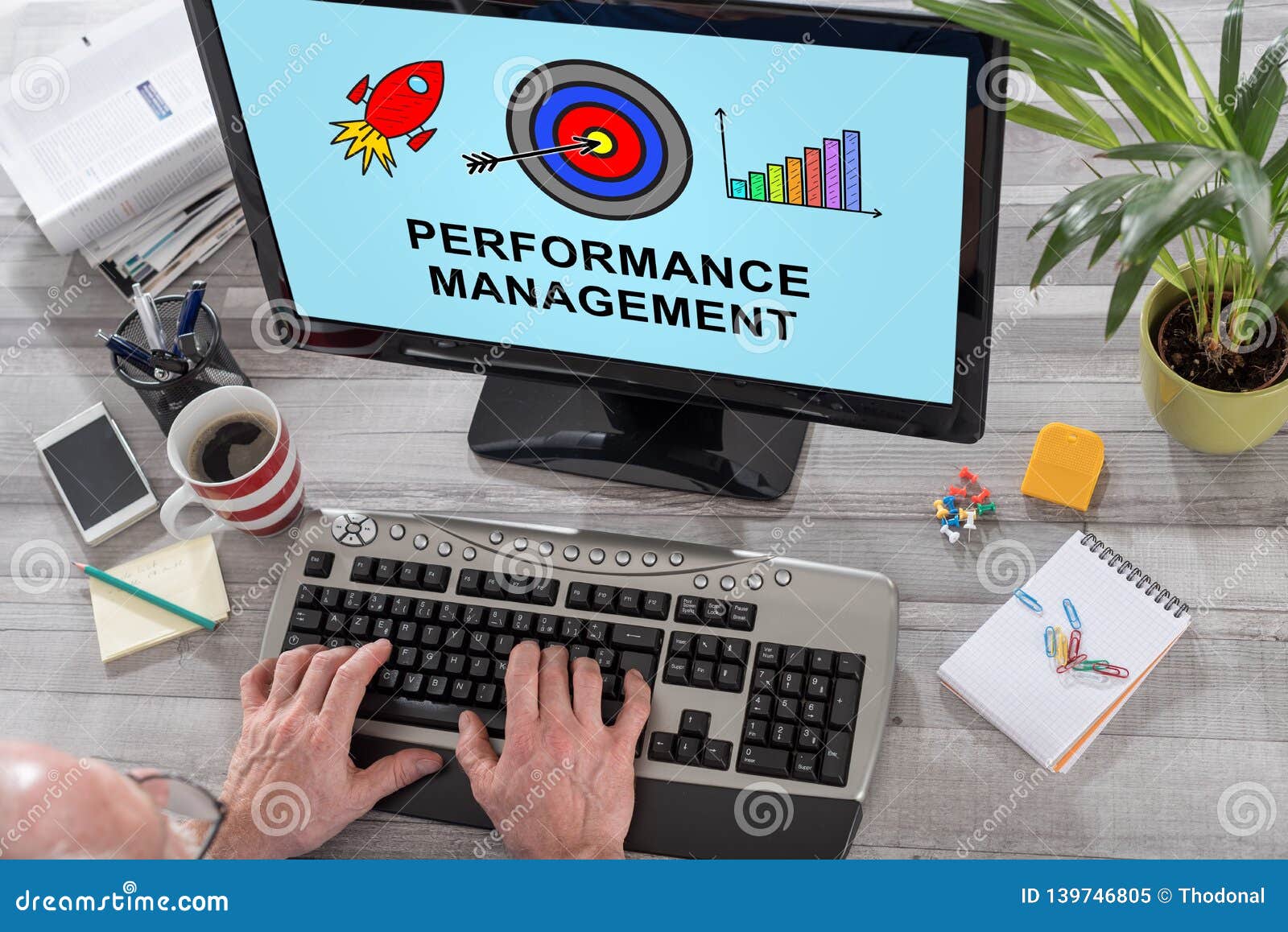 Performance Management Concept on a Computer Stock Image - Image of ...