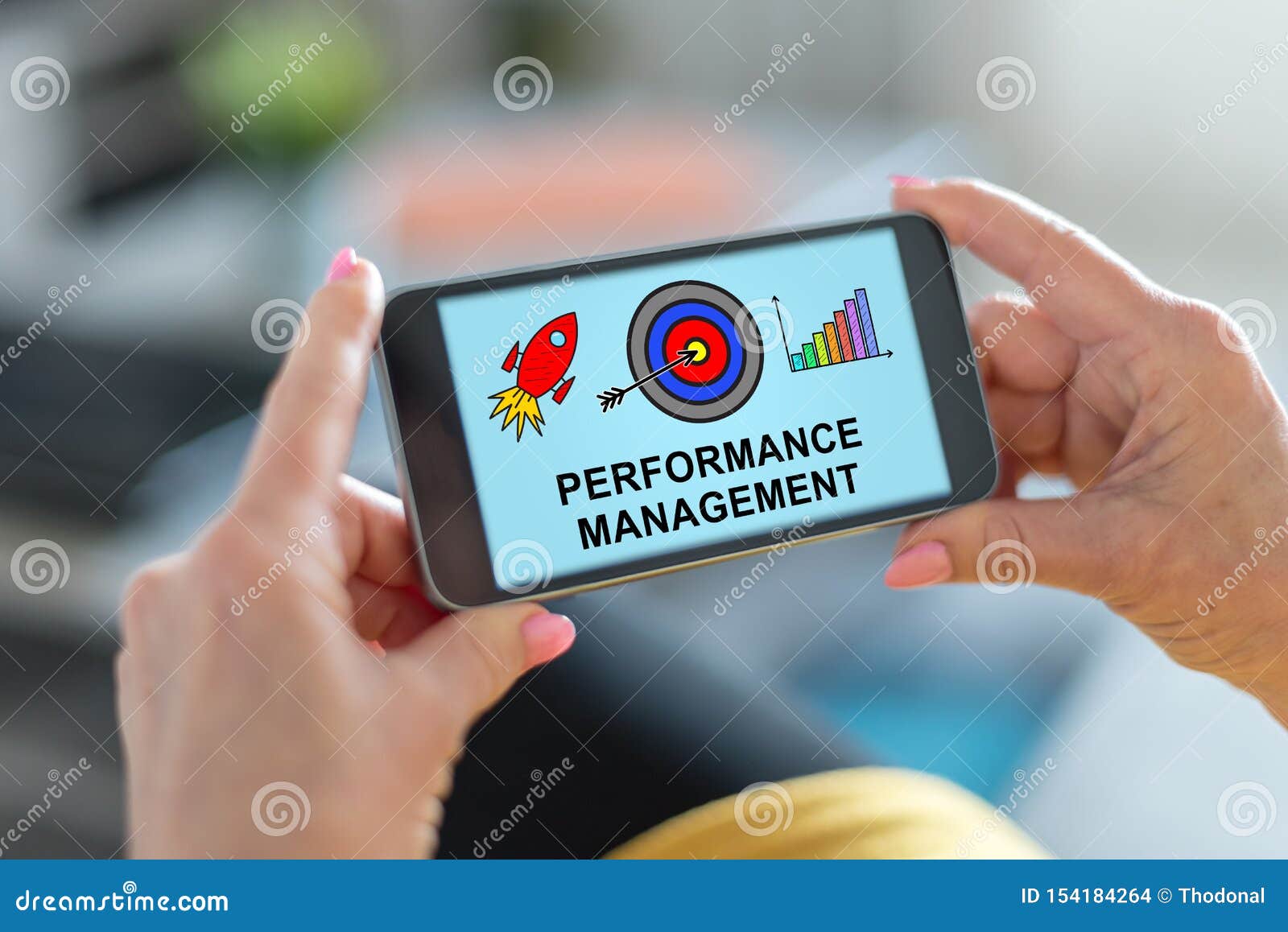 Performance Management Concept on a Smartphone Stock Photo - Image of ...