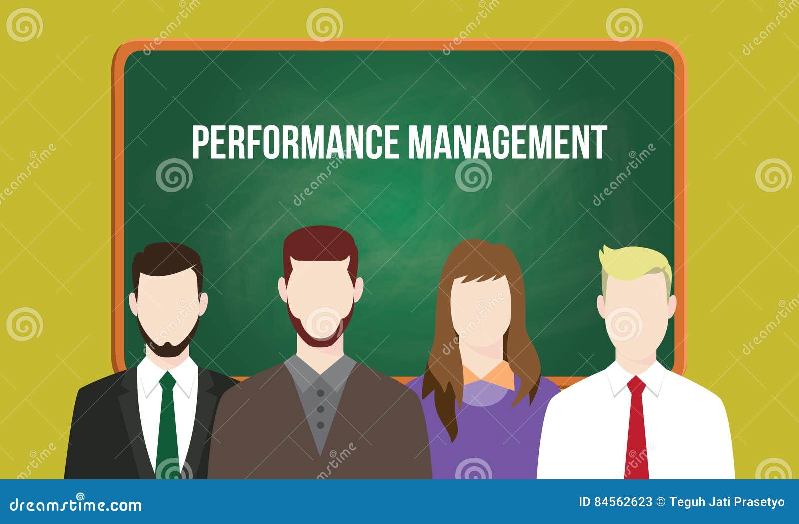 Performance Management Concept in a Team Illustration with Text Written ...