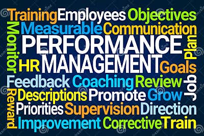 Performance Management Word Cloud Stock Illustration - Illustration of ...