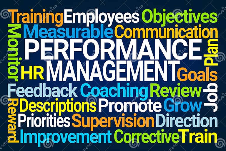 Performance Management Word Cloud Stock Illustration - Illustration of ...