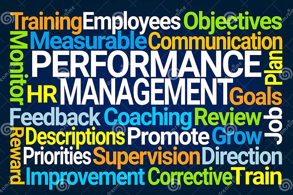 Performance Management Word Cloud Stock Illustration - Illustration of ...