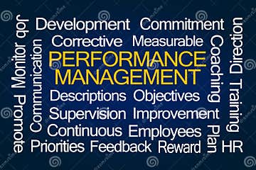 Performance Management Word Cloud Stock Illustration - Illustration of ...