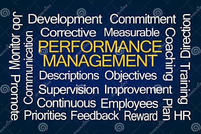 Performance Management Word Cloud Stock Illustration - Illustration of ...