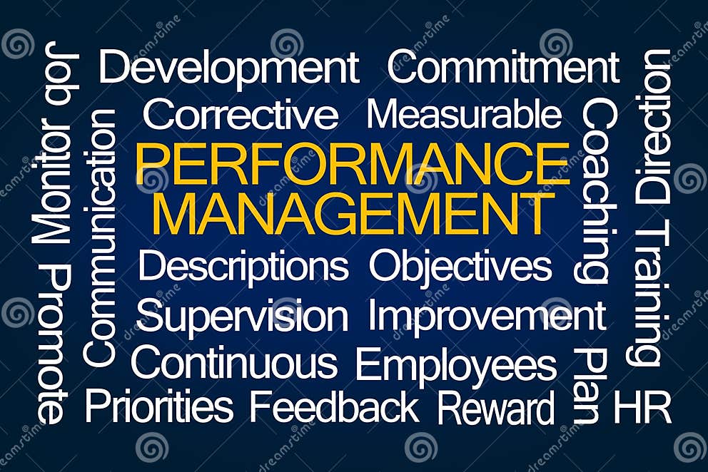 Performance Management Word Cloud Stock Illustration - Illustration of ...