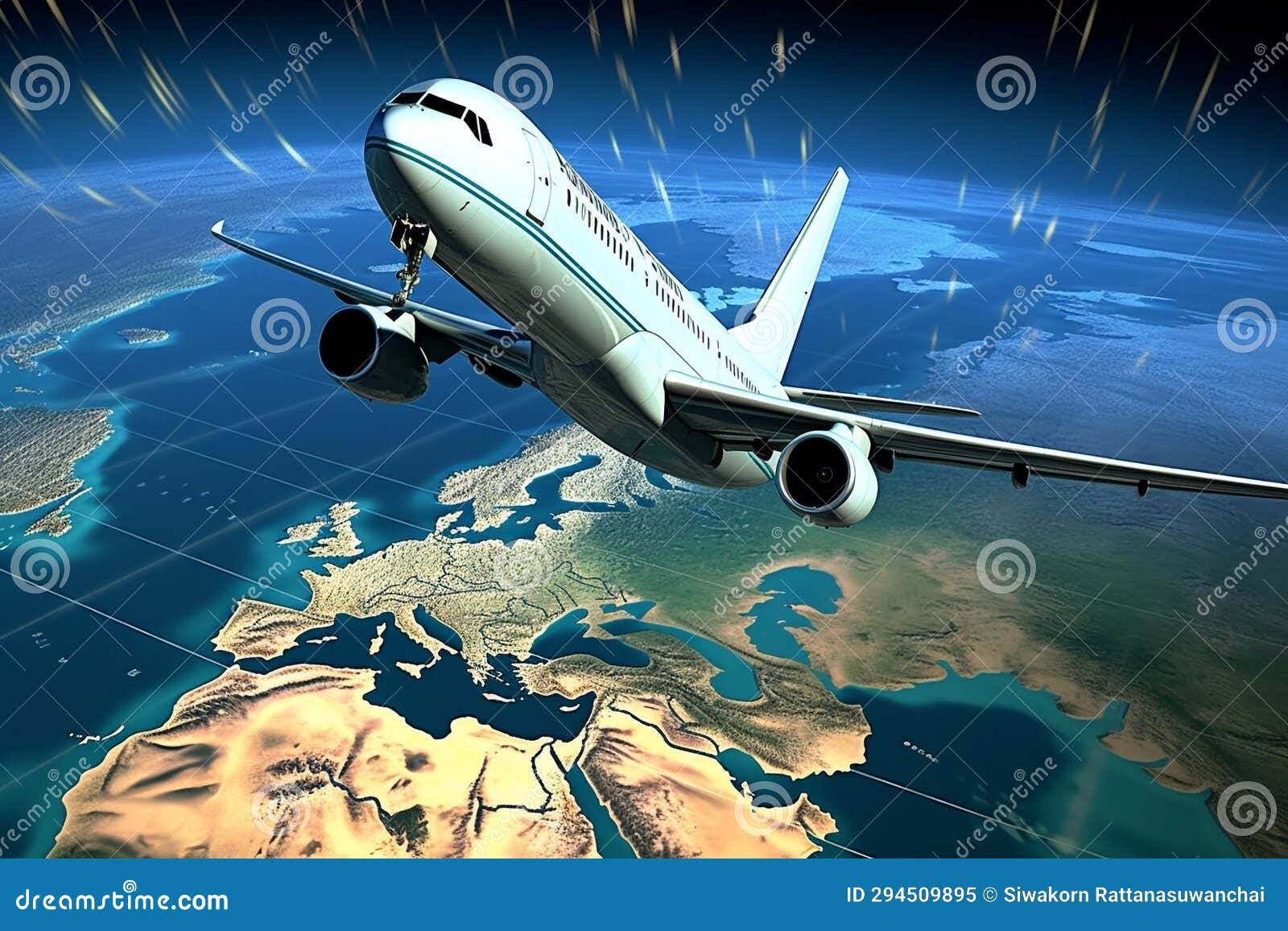 A Performance Map Shows a Flight Path with One Aircraft in it. Stock ...