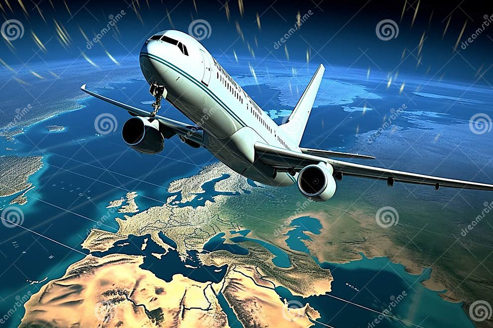 A Performance Map Shows a Flight Path with One Aircraft in it. Stock ...