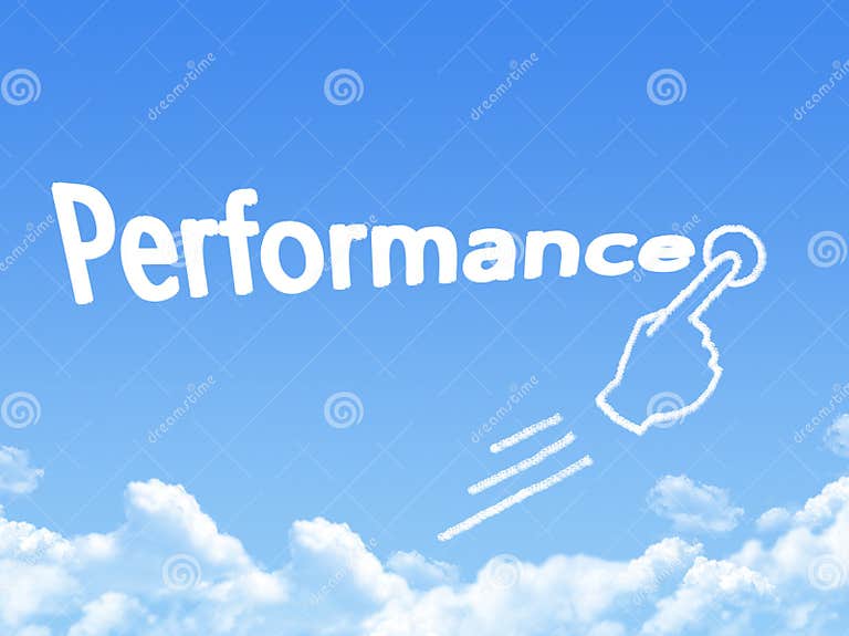 Performance Message Cloud Shape Stock Illustration - Illustration of ...