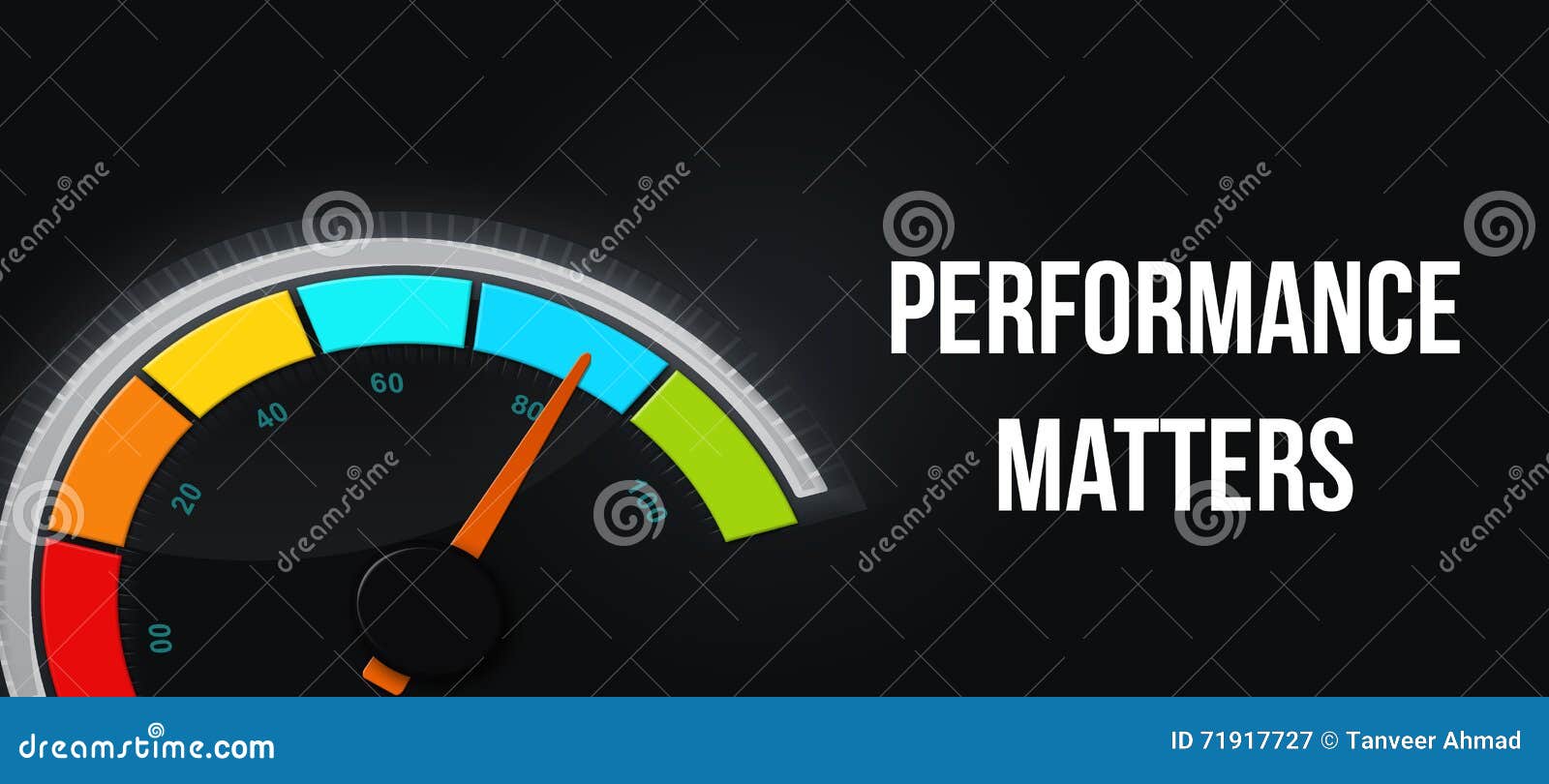 Performance Meter Design on Black Banner Stock Illustration ...