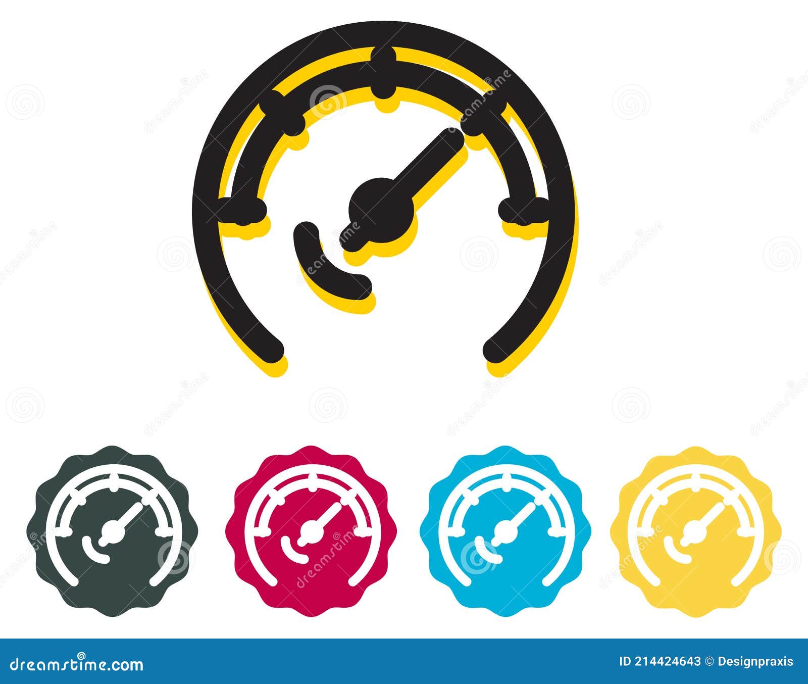 Performance Meter Icon stock vector. Illustration of instrument - 214424643