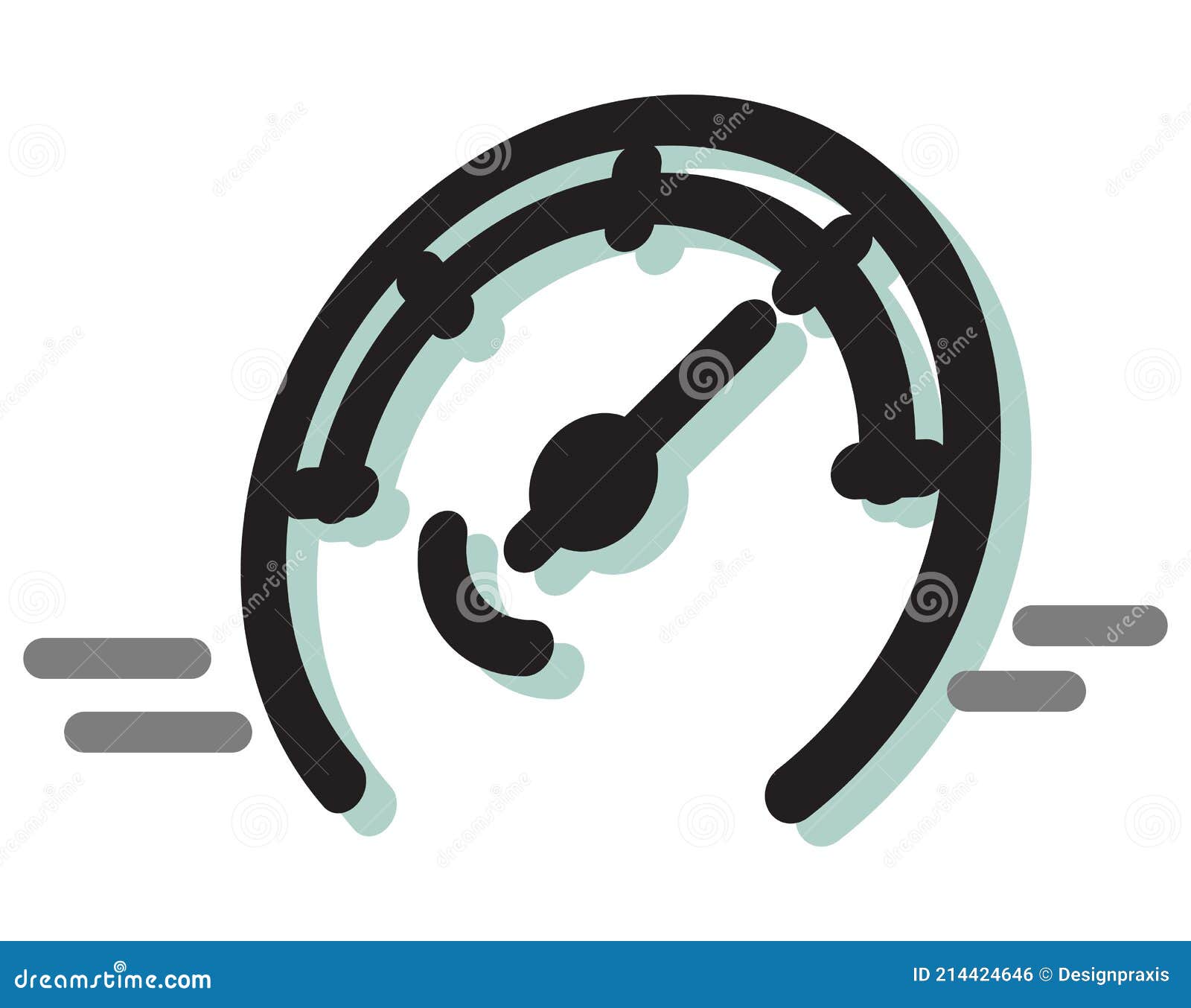 Performance Meter Icon stock vector. Illustration of horizontal - 214424646