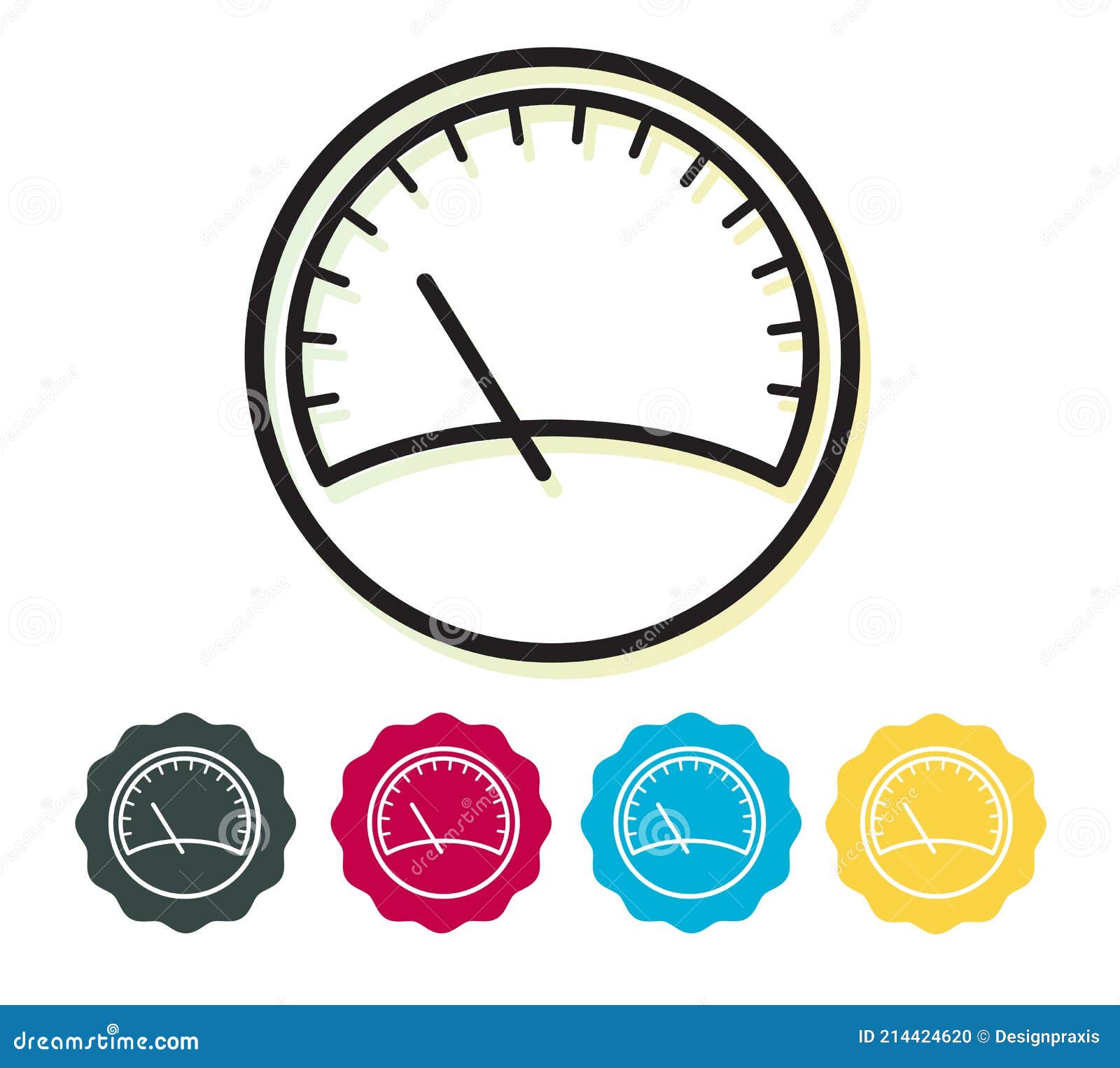 Performance Meter Icon Stock Illustration Stock Vector - Illustration ...
