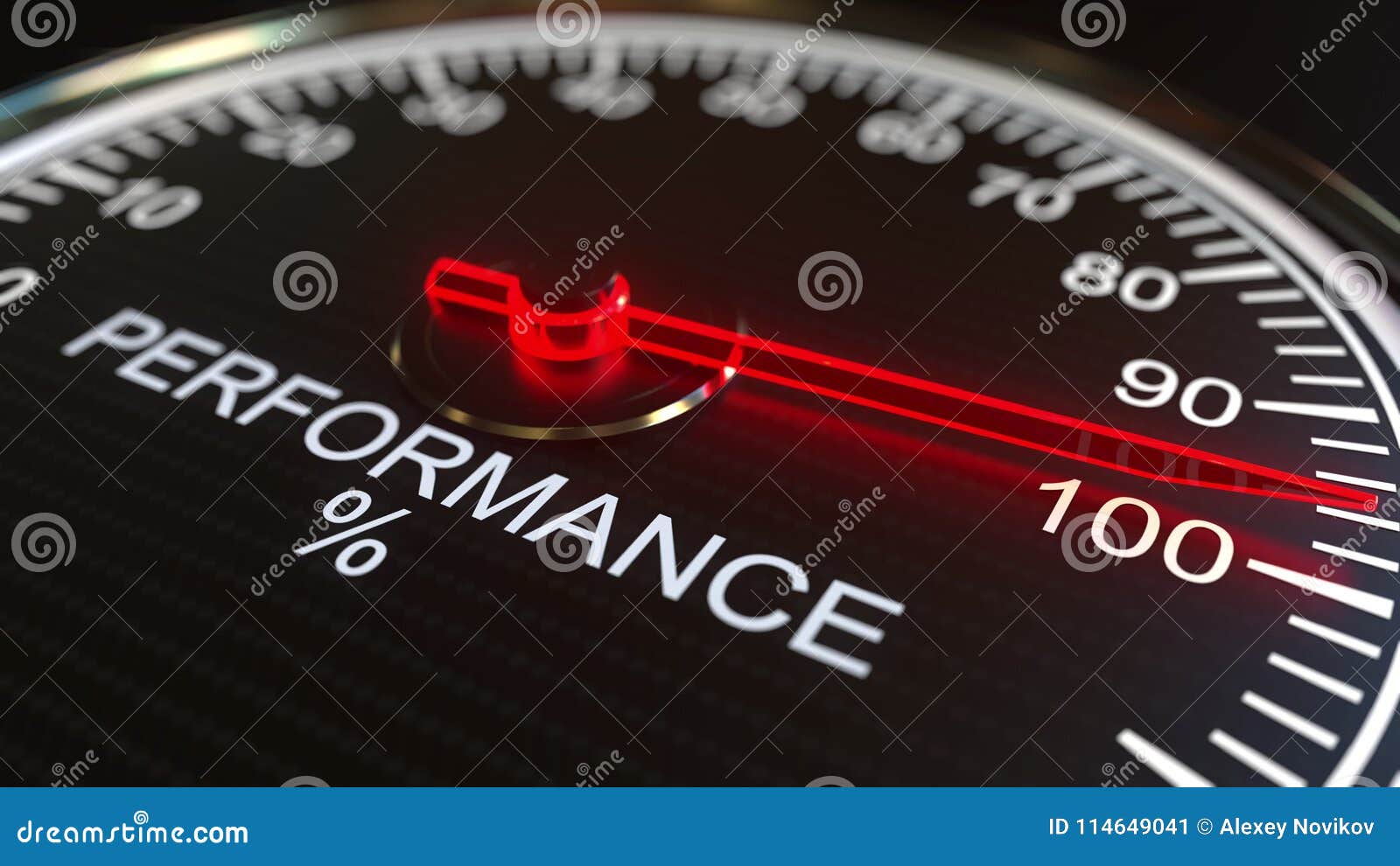 Performance Meter or Indicator Conceptual 3D Rendering Stock Image ...