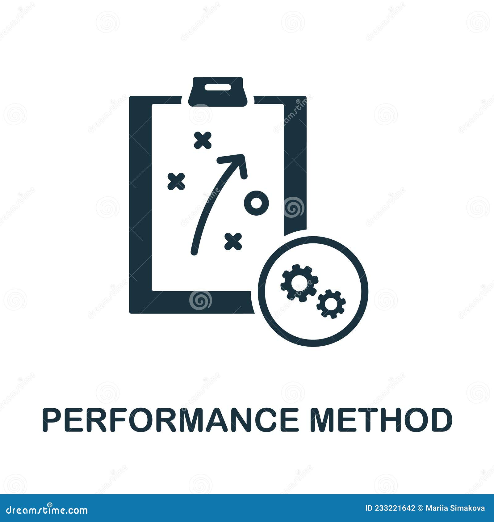 Performance Method Icon. Monochrome Sign from Production Management ...