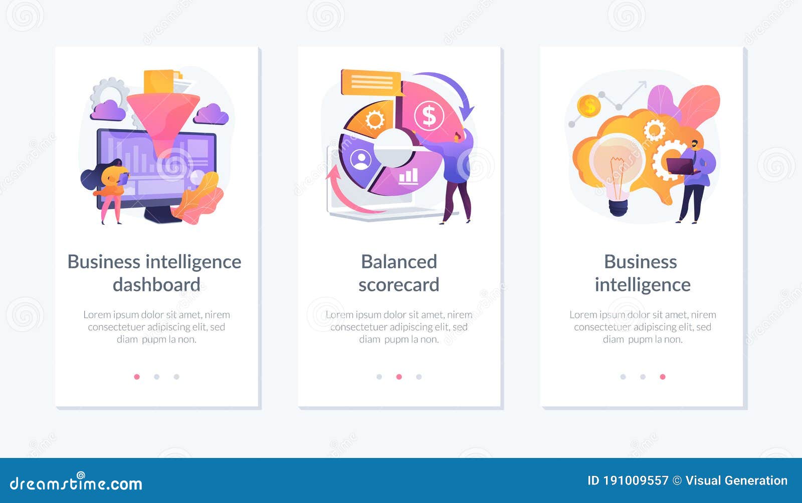 Performance Metrics App Interface Template. Stock Vector - Illustration ...