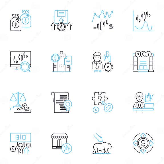 Performance Metrics Linear Icons Set. Efficiency, Accuracy ...