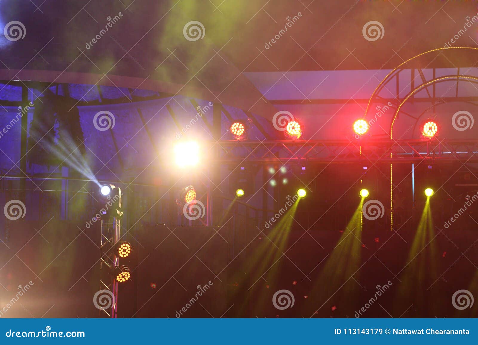 Performance Moving Lighting on Construction Light Beam Ray Stock Image ...