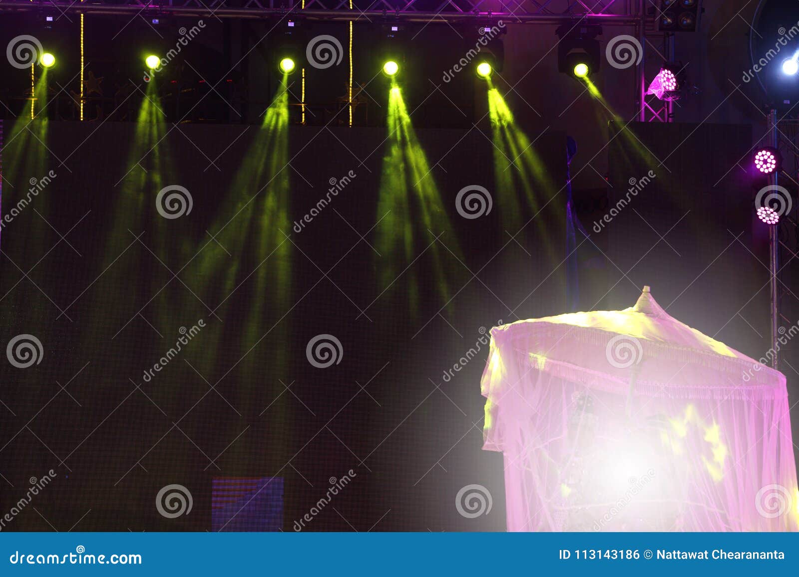 Performance Moving Lighting on Construction Light Beam Ray Stock Photo ...