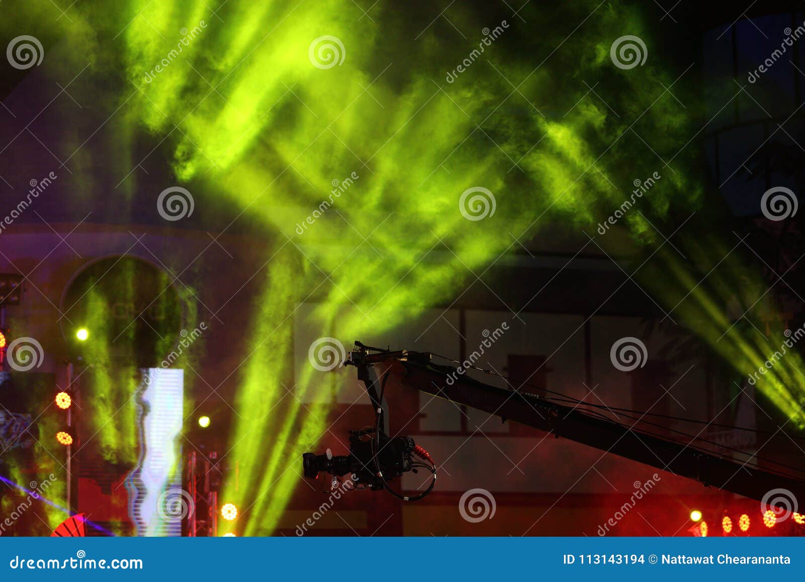 Performance Moving Lighting on Construction Light Beam Ray Stock Photo ...