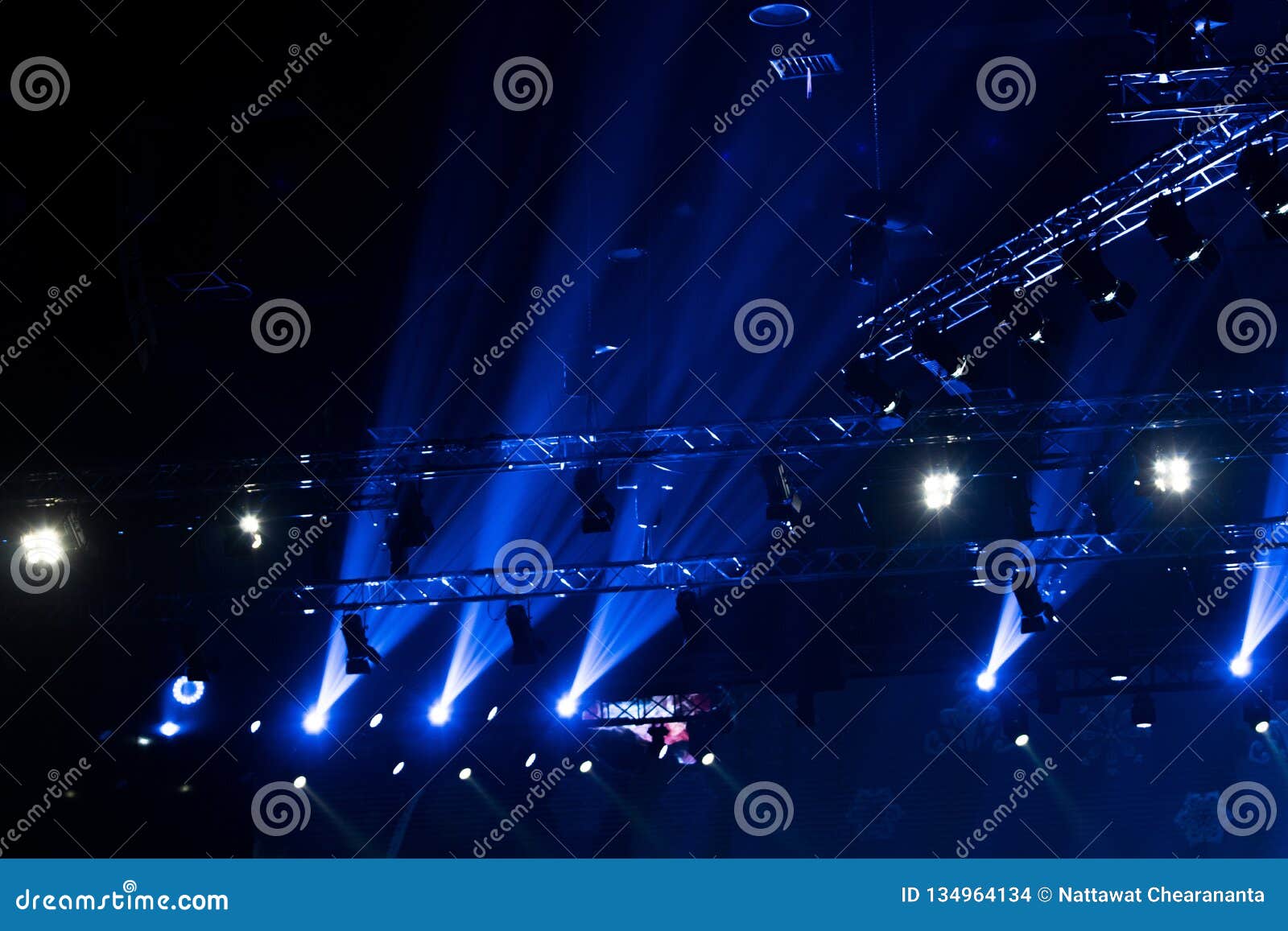 Performance Moving Lighting on Construction Light Beam Ray Stock Photo ...