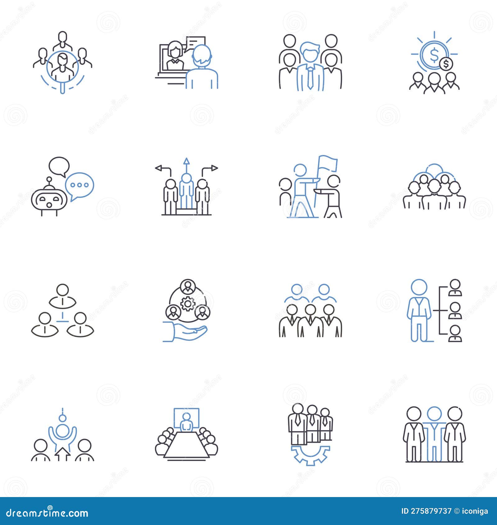 Performance Optimization Line Icons Collection Efficiency Optimization Productivity