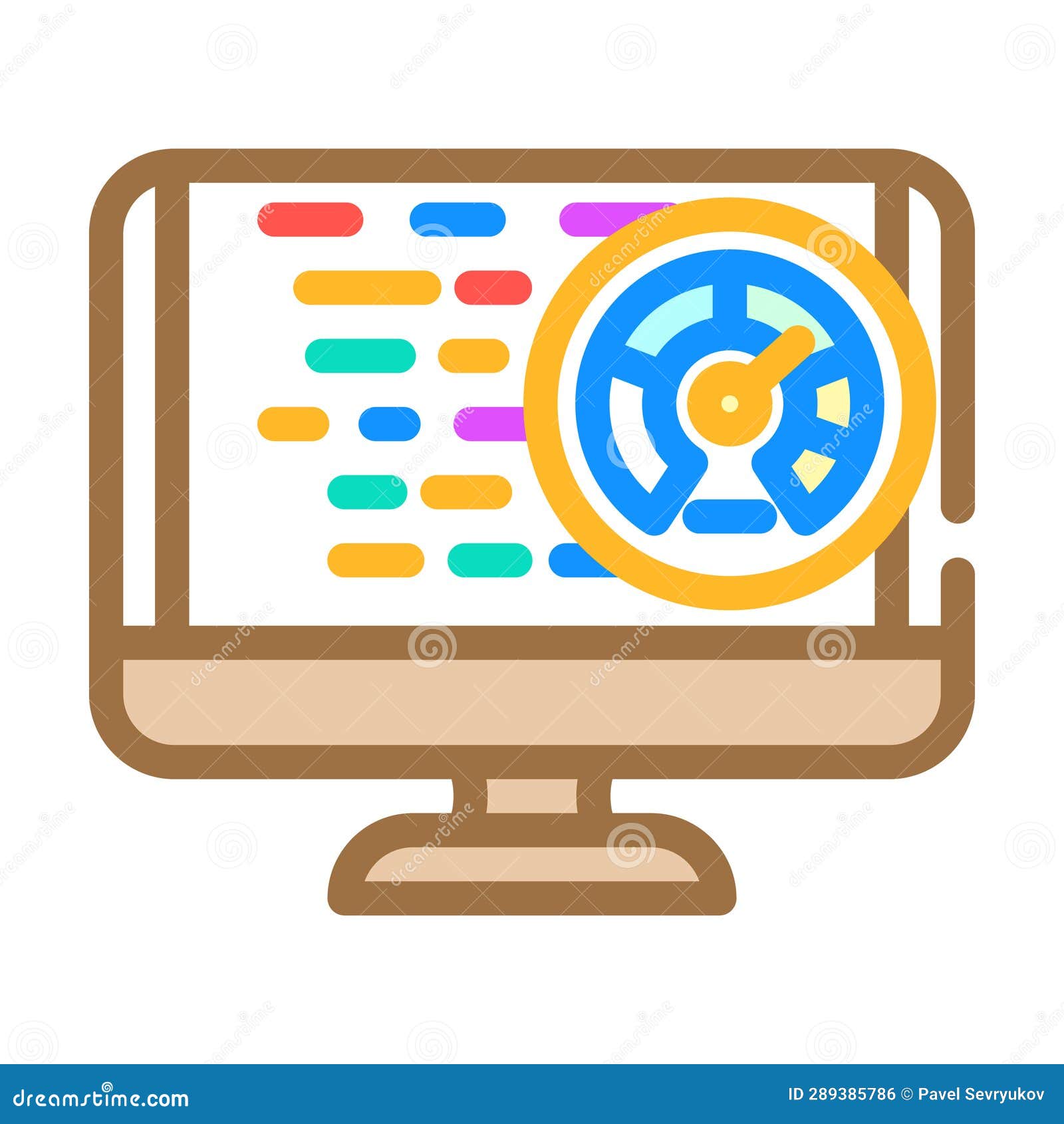 Performance Optimization Software Color Icon Vector Illustration Stock ...