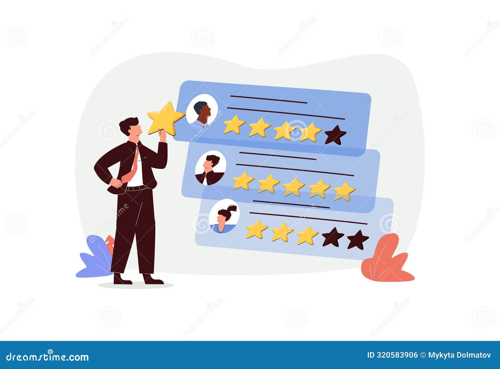 Performance Rating Abstract Concept Vector Illustration Performance