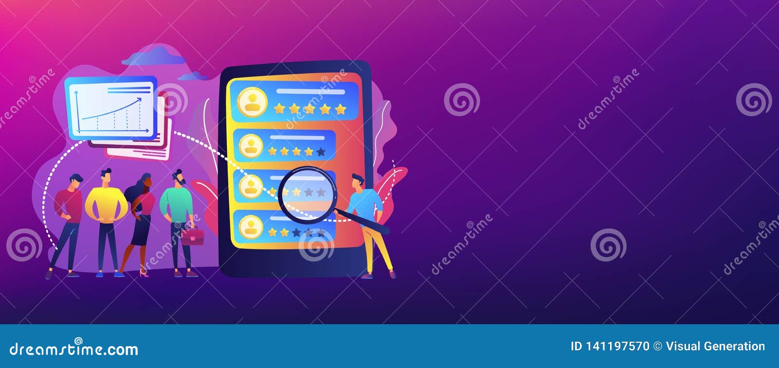 Performance Rating Concept Banner Header. Stock Vector - Illustration ...