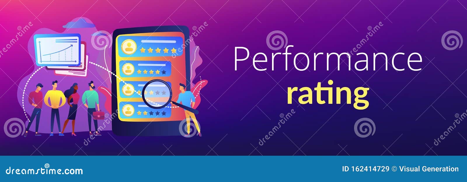 Performance Rating Concept Banner Header. Stock Vector - Illustration ...