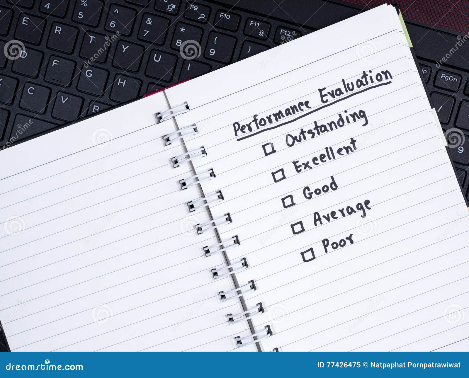 Performance Rating on Laptop Key Board 2 Stock Image - Image of ...