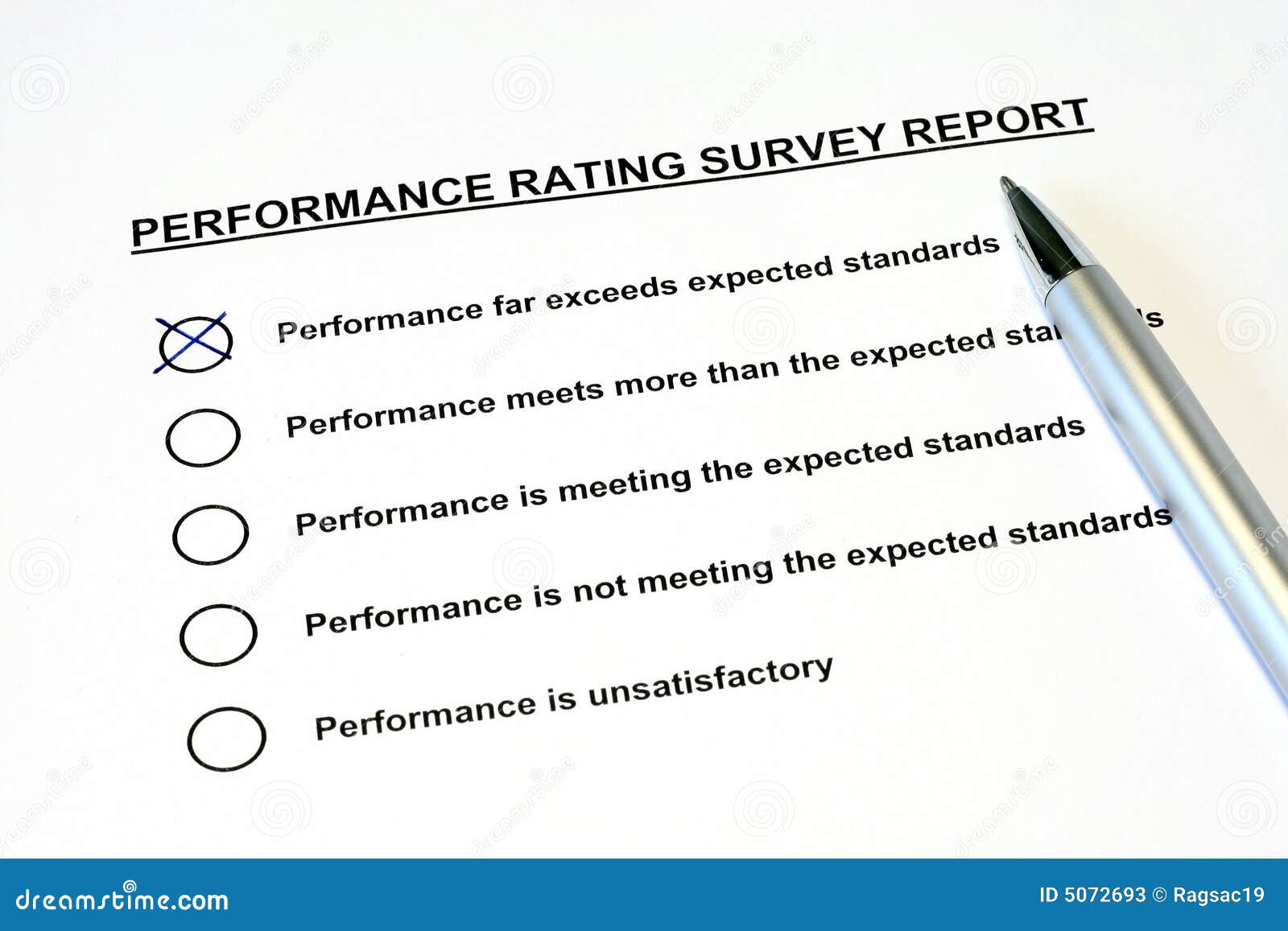 Performance Rating Survey Report Stock Image - Image of value, render ...