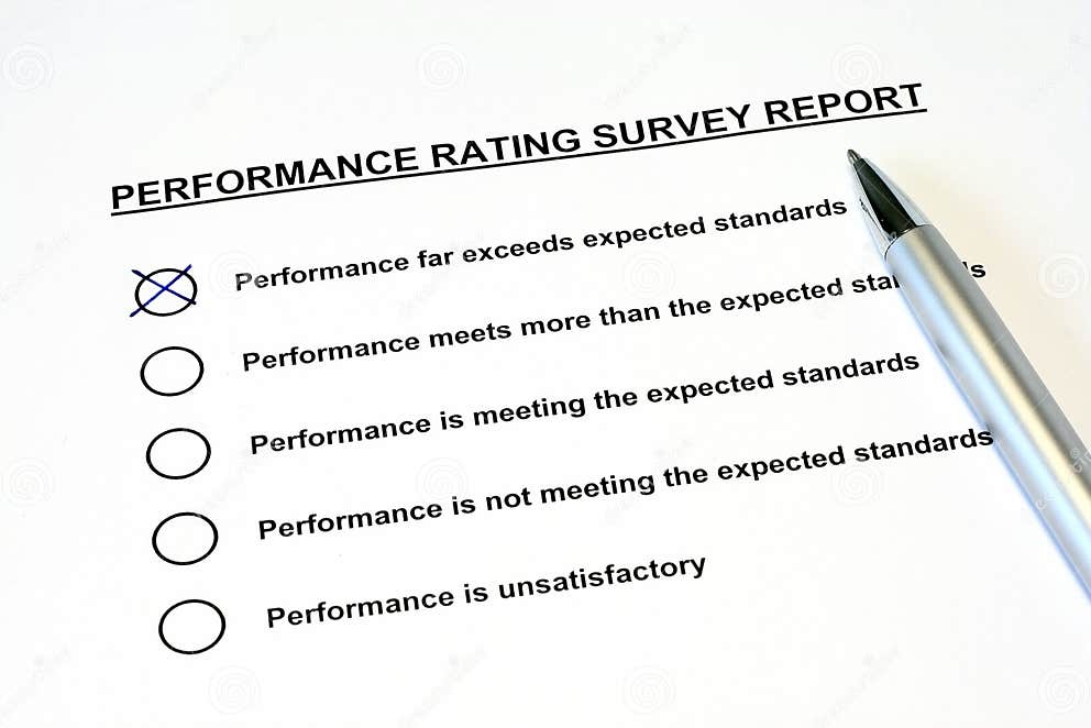 Performance Rating Survey Report Stock Image - Image of value, render ...