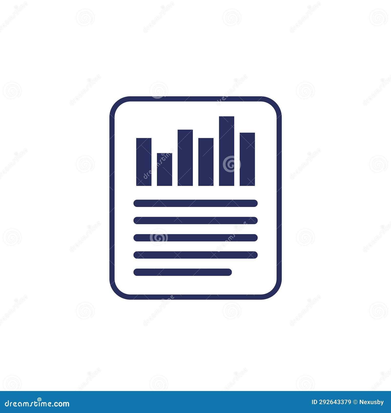 Performance Report Icon on White Stock Illustration - Illustration of ...