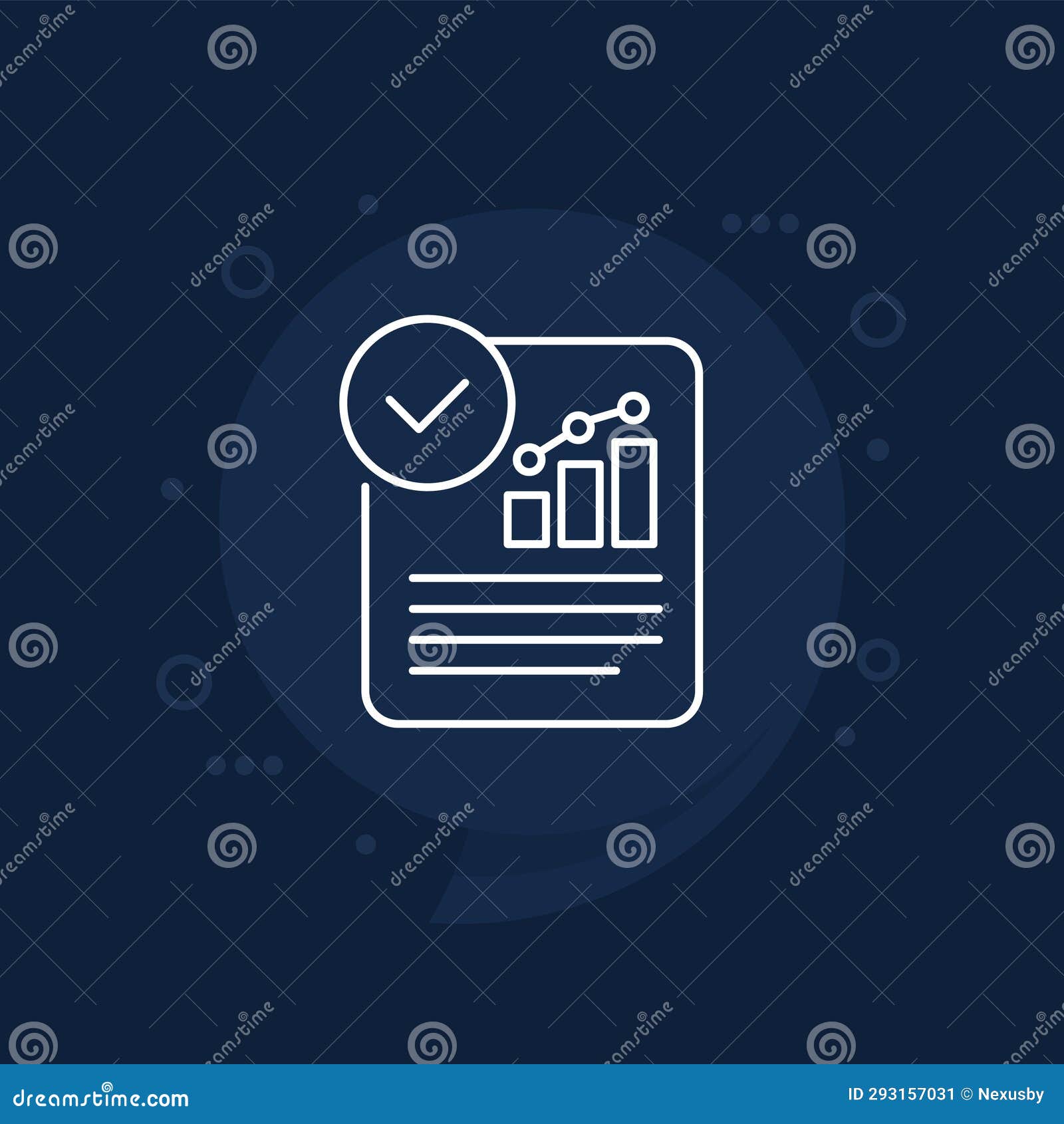 Performance Report Line Icon, Vector Stock Illustration - Illustration ...