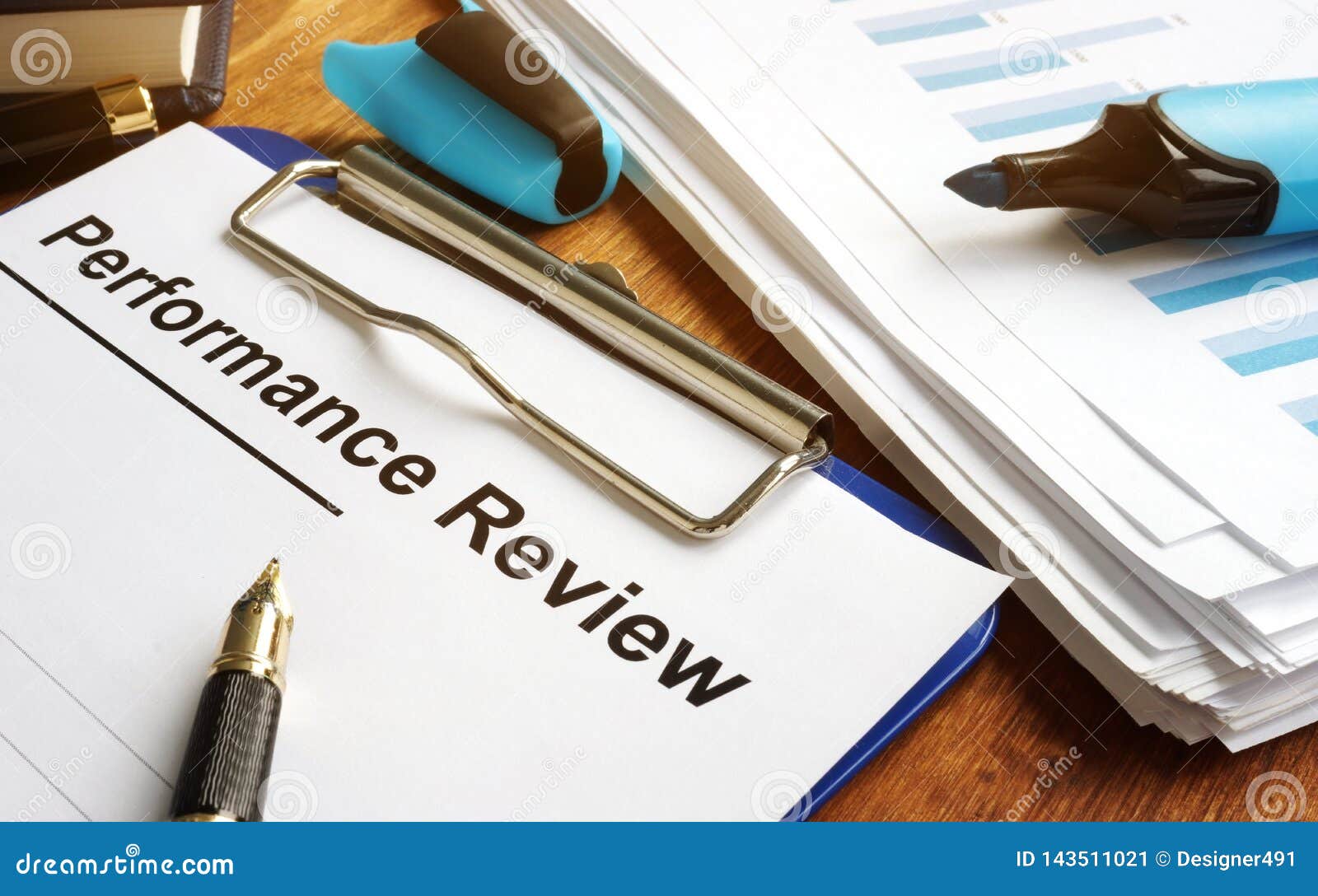 Performance Review Form with Clipboard Stock Image - Image of result ...