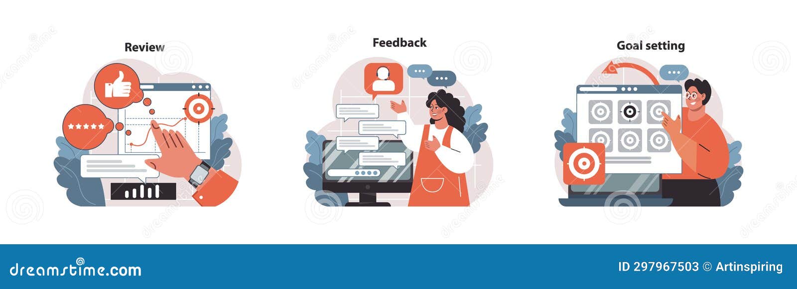 Performance Set. Flat Vector Illustration. Stock Illustration ...