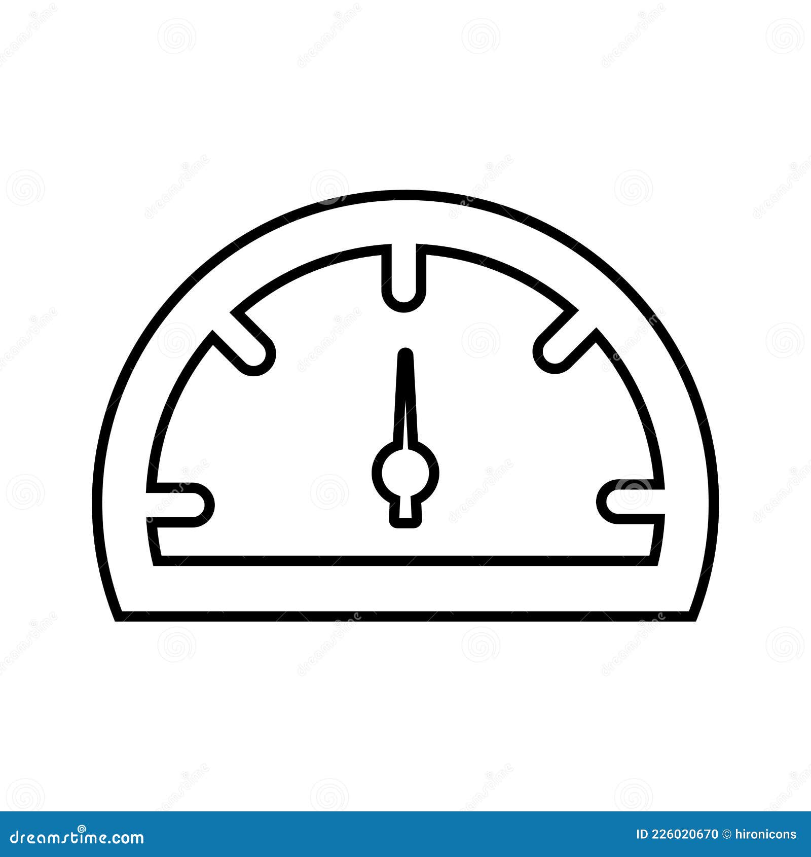Performance, Speedometer Outline Icon. Line Art Vector Stock ...